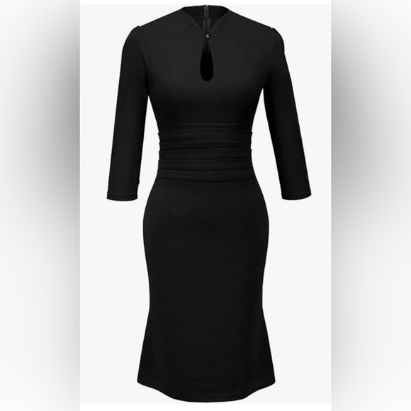 Dresses | Vintage Style High Neck Form Fitted Dress | Poshmark